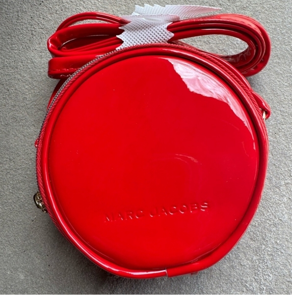 Marc Jacobs | Bags | Marc Jacobs Red Round Crossbody Bagmini Size ...